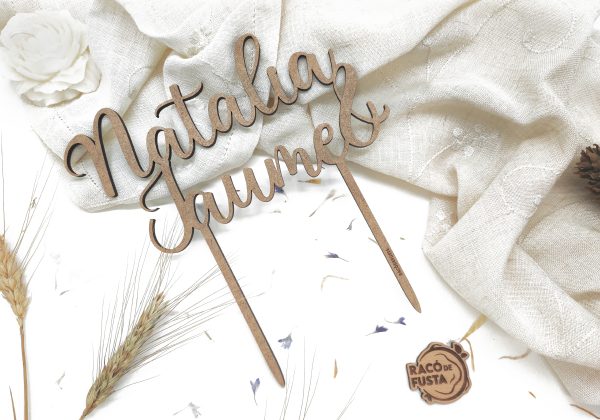 Cake Topper Madera Personalizado • Racó De Fusta®